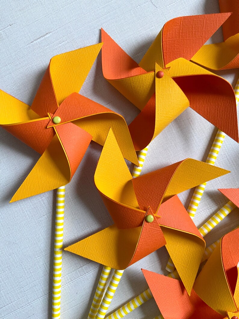 Orange and Yellow Spinning Pinwheels You Are My Sunshine First Year ...