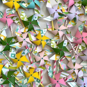 Small World Paper Pinwheels for Birthday Parties | Geometric Patterns ...