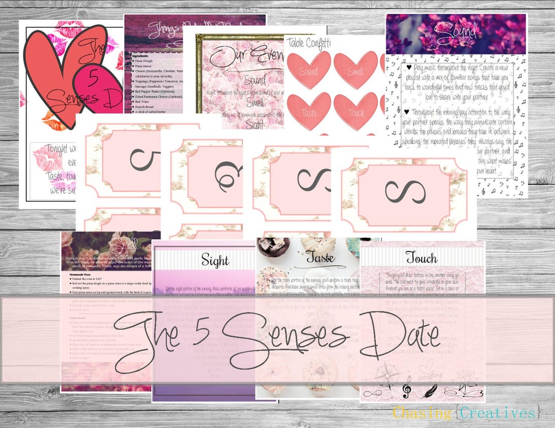 The 5 Senses Date Night Printable - Instant Download - Etsy