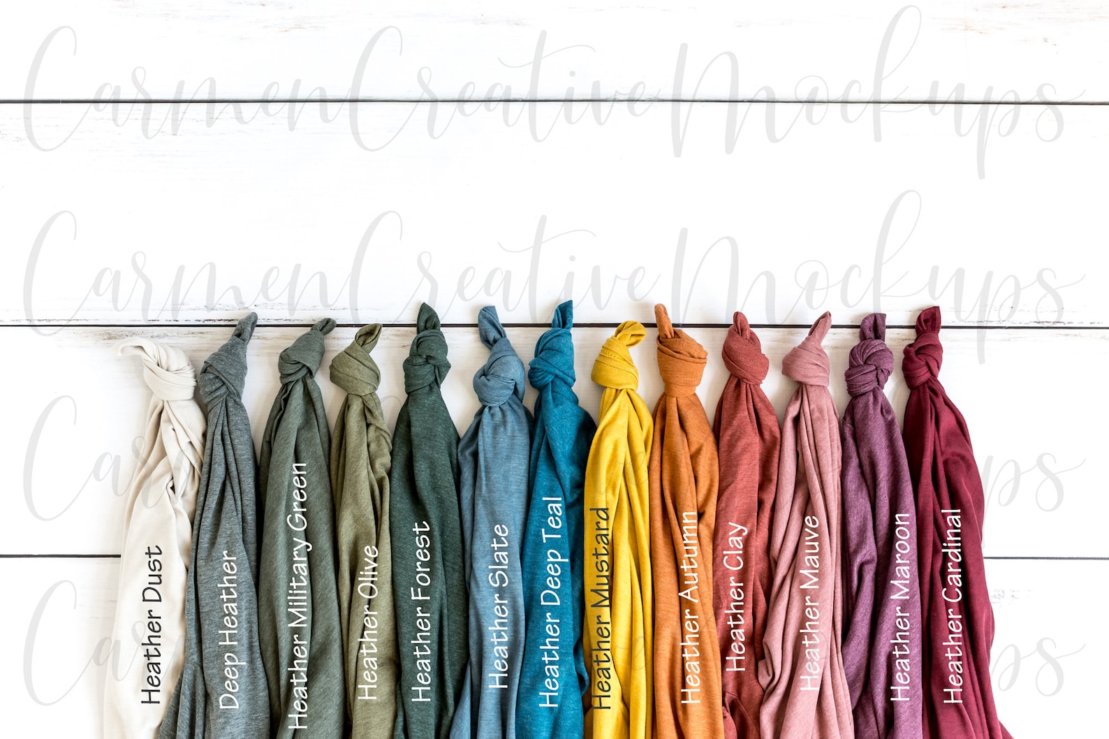 Bella Canvas Fall Heather Colors Color Chart 3001 / Knotted - Etsy