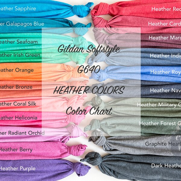 Color Chart - Etsy