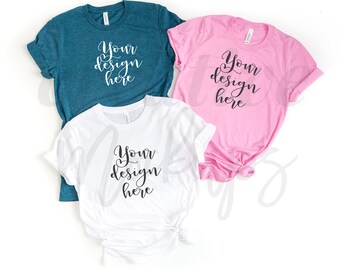 Heather Bubble Gum Mockup - Etsy