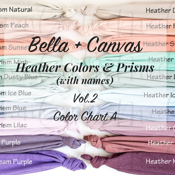 Bella Canvas 3001cvc Color Chart - Etsy