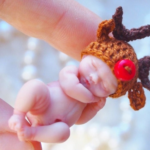 Tiny Mini Reborn Baby. Realistic Doll OOAK Miniature Polymer - Etsy