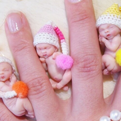 Miniature Polymer Clay Baby Dolls. Tiny Mini Reborn. Ooak Twin - Etsy
