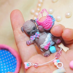 PUG - SILICONE Reborn Doggy - Custom Limited Edition Mini Puppy 1.5 ...