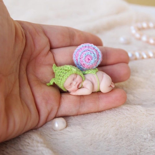 Tiny Mini Reborn Baby. Realistic Doll OOAK Miniature Polymer - Etsy
