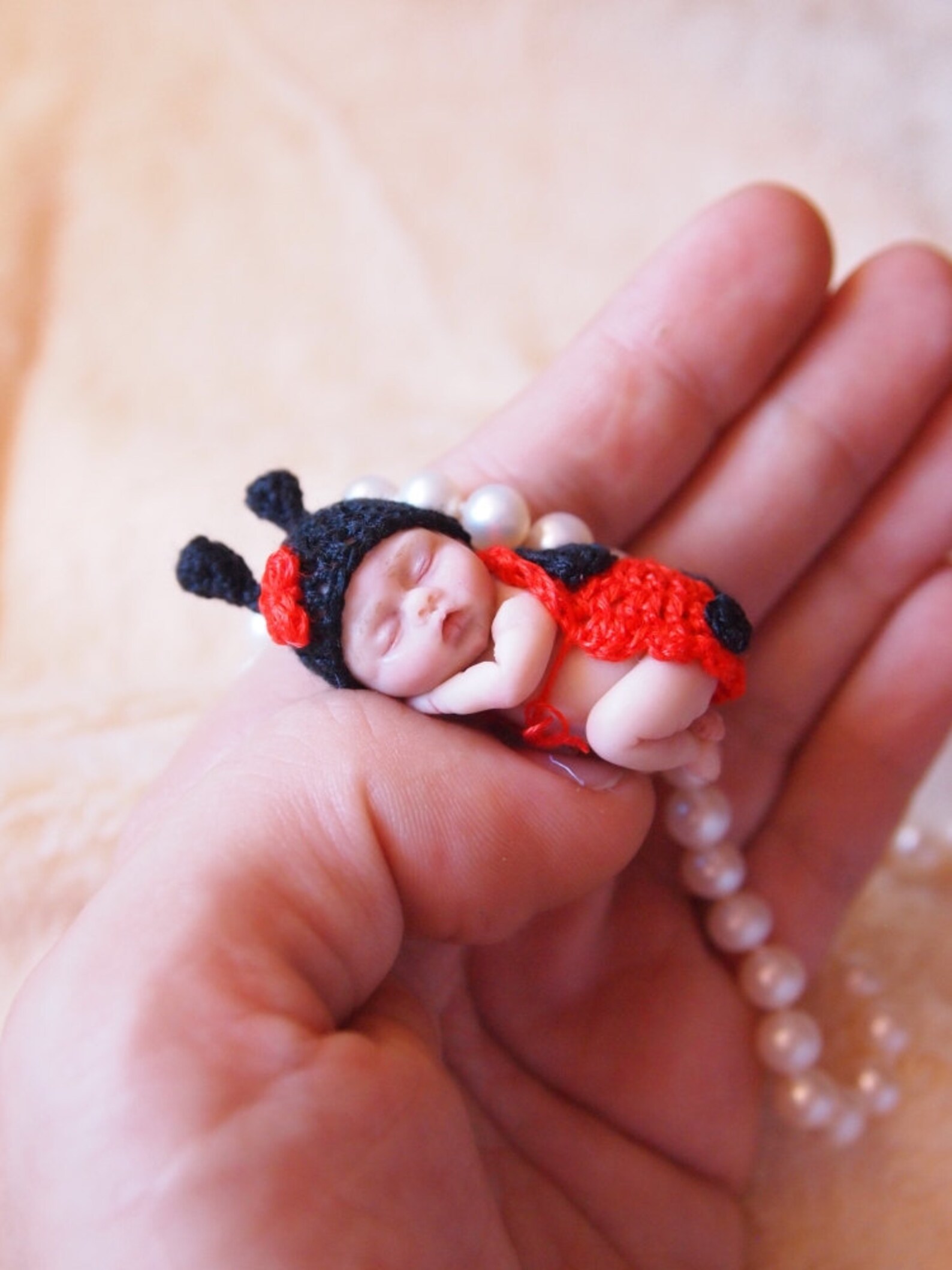 Ladybug Custom Hand Sculpted OOAK Baby Micro Mini Reborn | Etsy