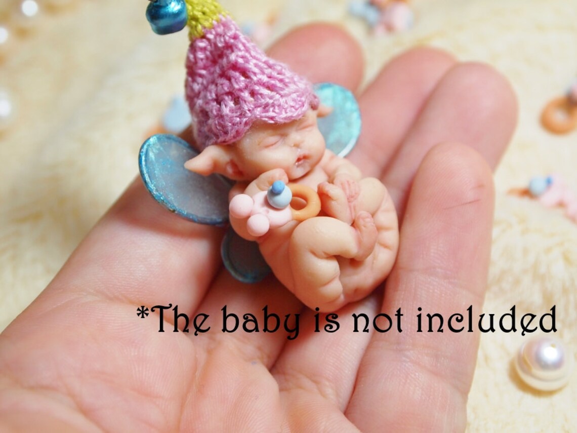 Miniature OOAK Baby Doll Toy - 2 Pcs Set - 1:12 Scale Dollhouse ...