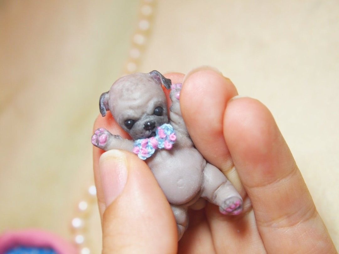PUG - SILICONE Reborn Doggy - Custom Limited Edition Mini Puppy 1.5 ...