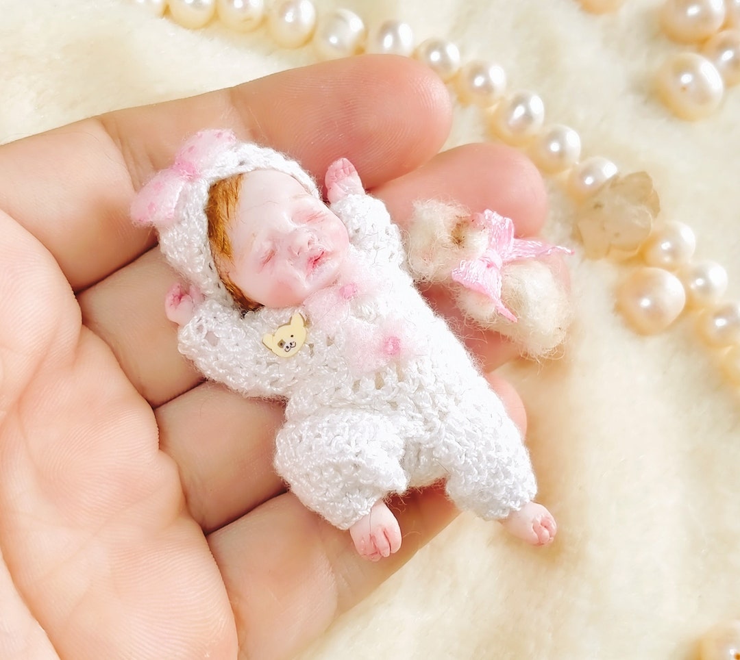 Bella - Custom OOAK Reborn Miniature Baby - Hand Sculpted Mini Doll 1: ...