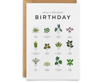 Plant Birthday Cards - Etsy