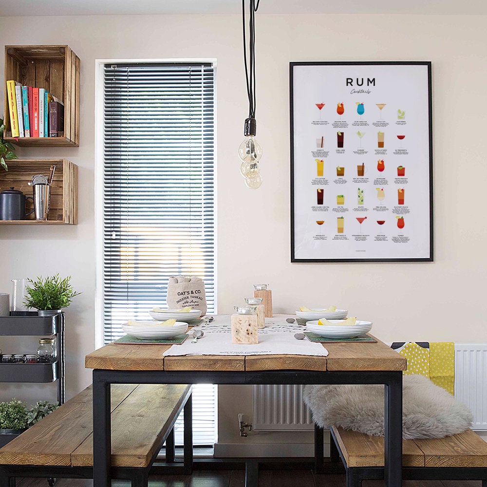 Rum Poster Rum Cocktails Print Cocktail Art Cocktail Gifts - Etsy UK