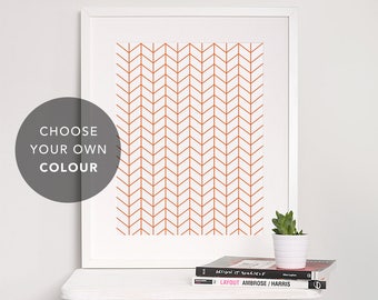 Chevron Art Print | Etsy