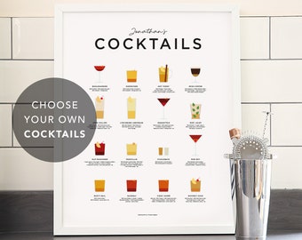 Cocktail Art Print | Etsy