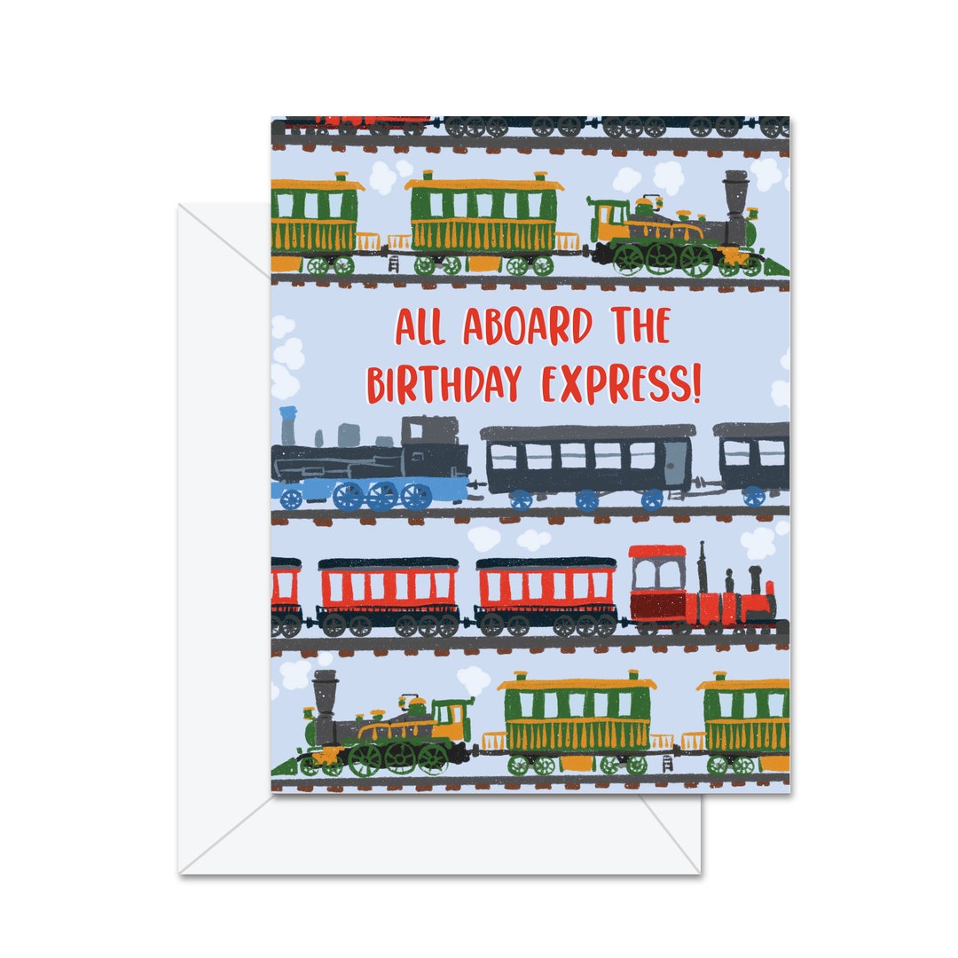 All Aboard the Birthday Express! - Birthday Greeting Card - Etsy