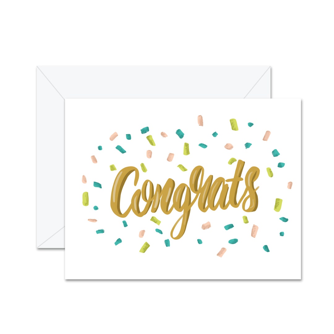 Congrats! (confetti) - Greeting Card - Etsy