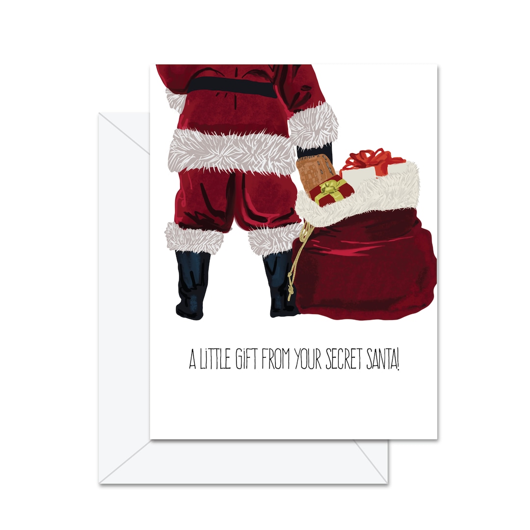 A Little Gift From Your Secret Santa- Greeting Card - Etsy