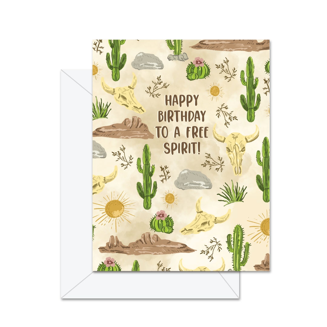 Happy Birthday to A Free Spirit! - Birthday Greeting Card - Etsy