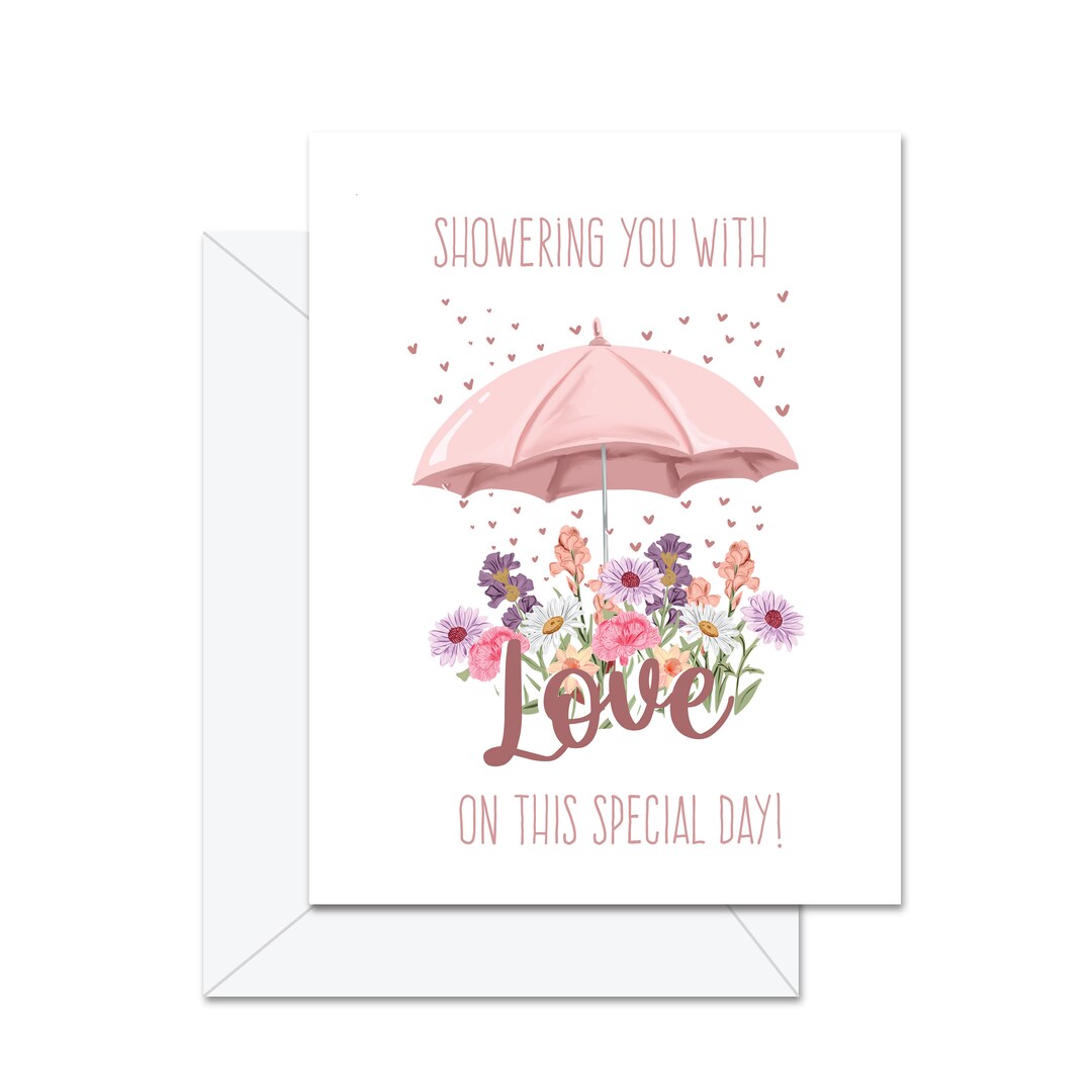 Showering You With Love on This Special Day! - Greeting Card - Etsy