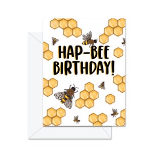 Hap-bee Birthday - Greeting Card - Etsy