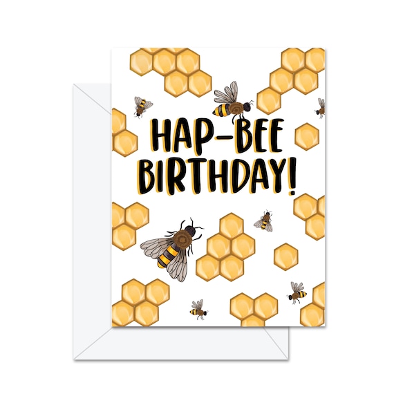 Hap-bee Birthday Greeting Card - Etsy Canada