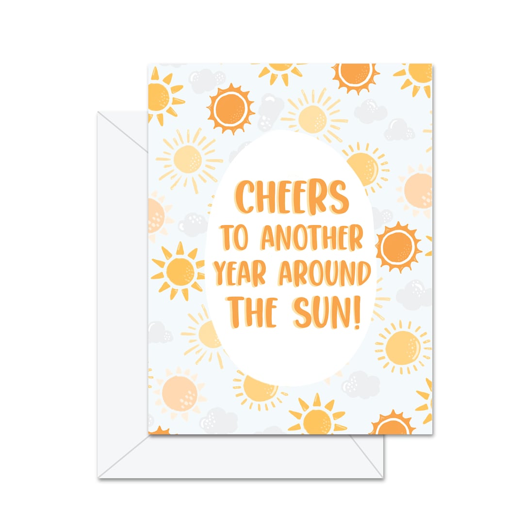 Cheers to Another Year Around the Sun- Greeting Card - Etsy