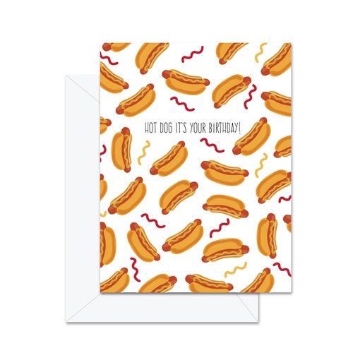 Hot Dog Card - Etsy