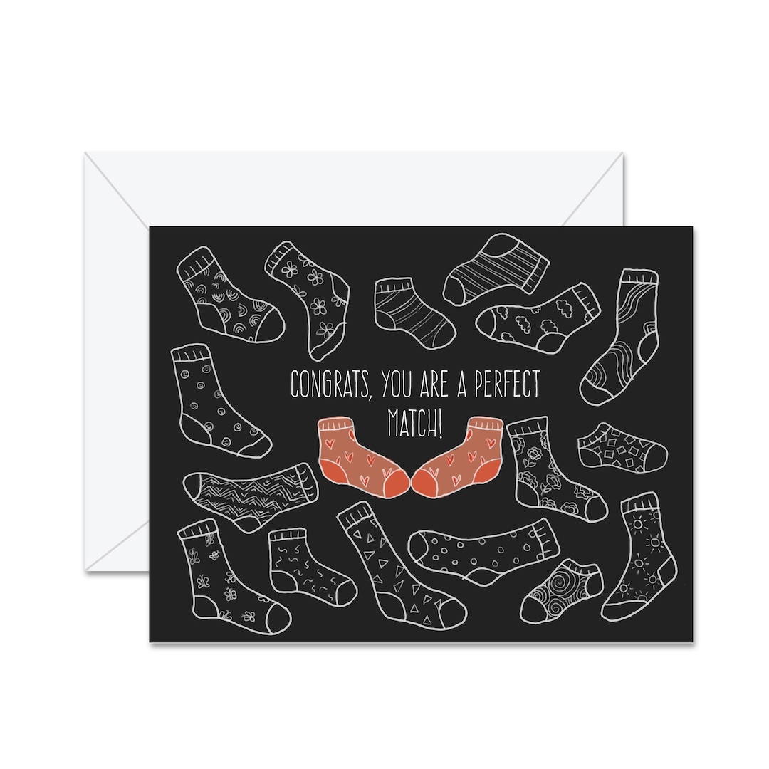 Congrats, You Are A Perfect Match! - Greeting Card - Etsy