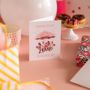 Showering You With Love on This Special Day! - Greeting Card - Etsy