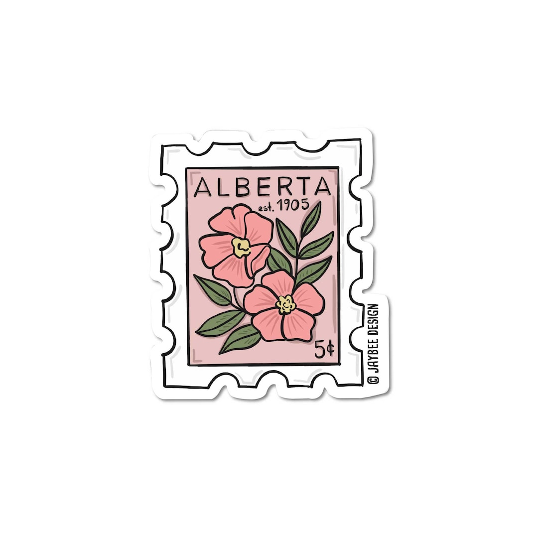 Alberta Stamp Vinyl Sticker - Etsy