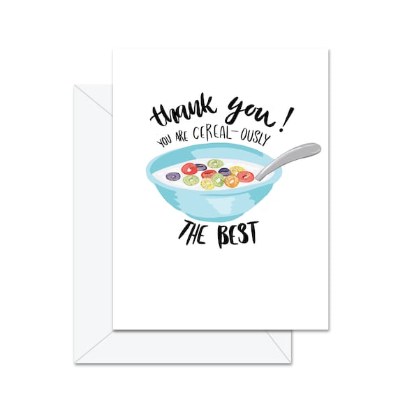 Thank You You Are Cereal-ously the Best Greeting Card - Etsy