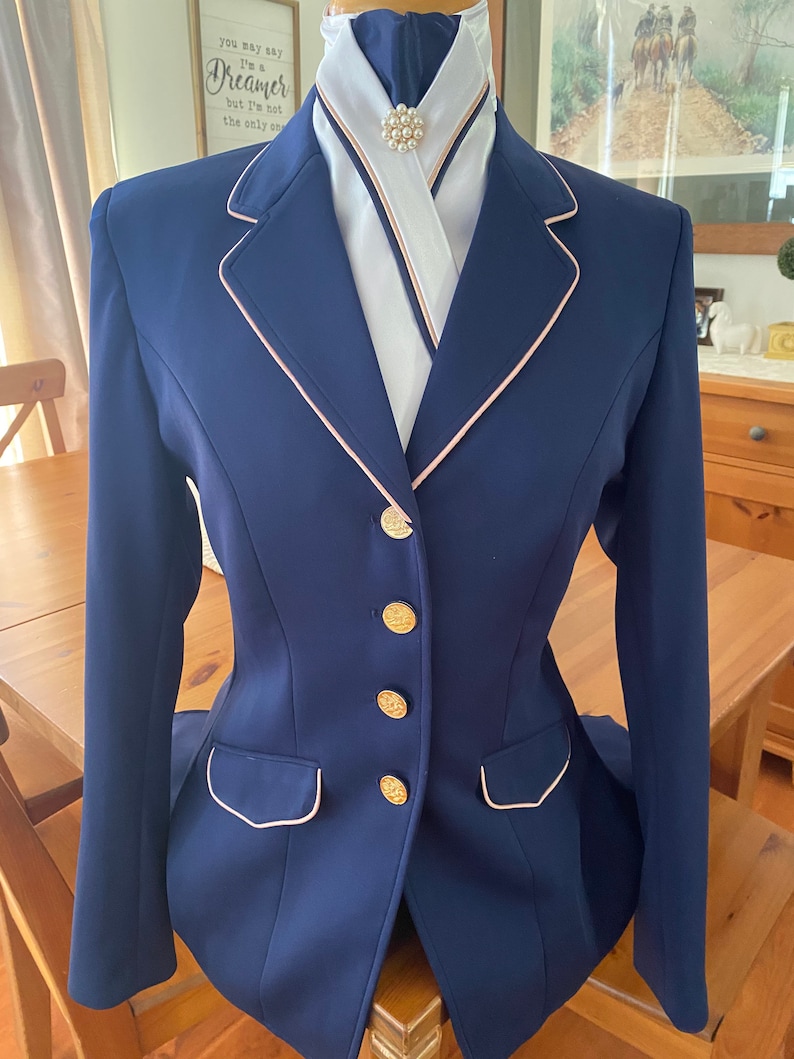 HHD Dressage Equestrian Stretch Show Jacket Black/navy Blue - Etsy