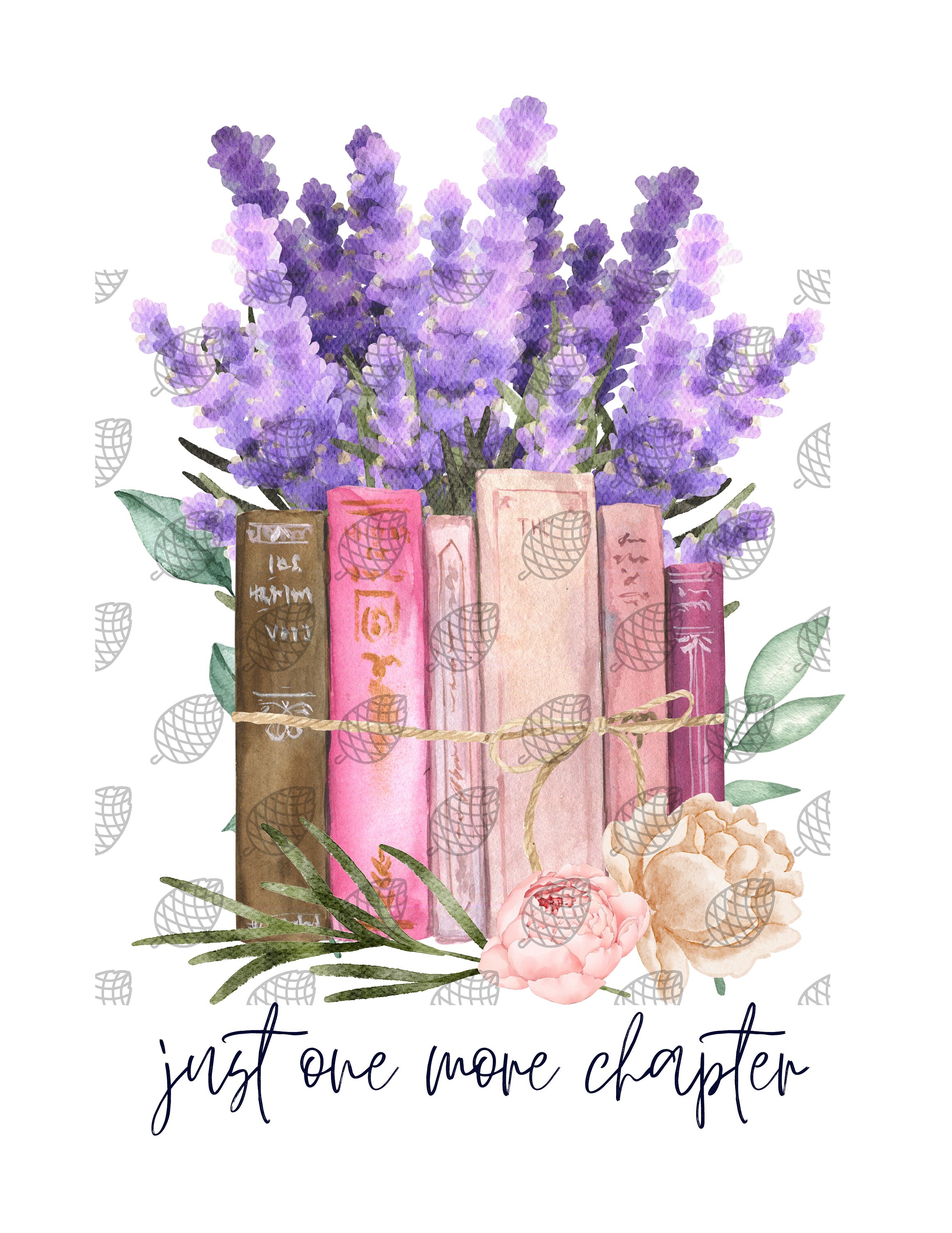 Just One More Chapter, Book Svg, Book Flowers Png, Tote Bag Design ...