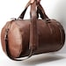 Brown Leather Duffle Bag Large, Mens Bag, Weekend Bag W/ Shoe ...