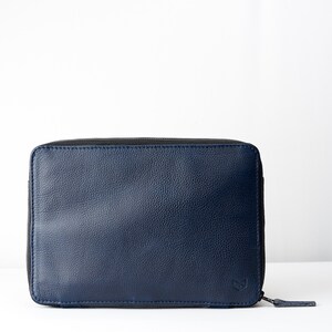 Navy Leather Gadget Tech Organizer Men, iPad 10.5 11 Inch, Electronics ...