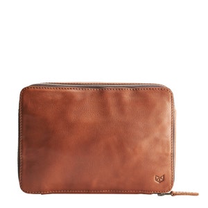Tan Leather Gadget Tech Organizer Men, iPad 10.5 11 Inch, Electronics ...