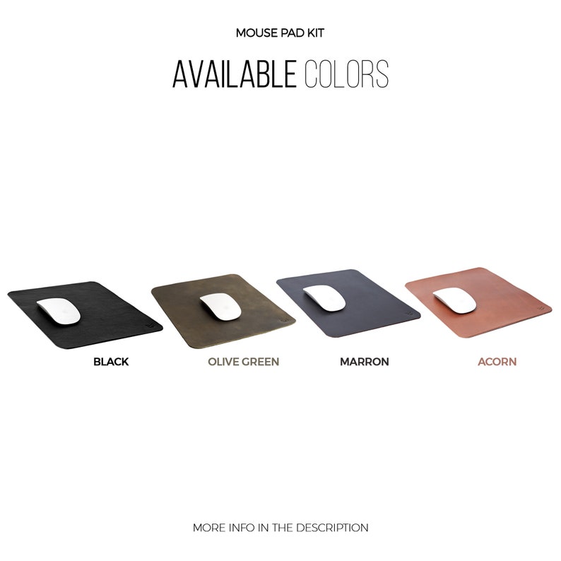 Brown Leather Mouse Pad Men Desk Mouse Pad Kit Cable - Etsy