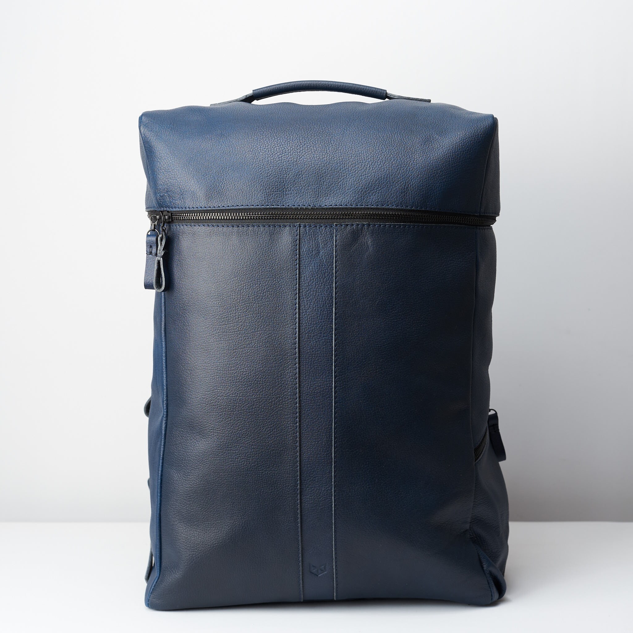 Navy Leather Laptop Backpack Travel Rucksack Macbook Pro 15 - Etsy Sweden