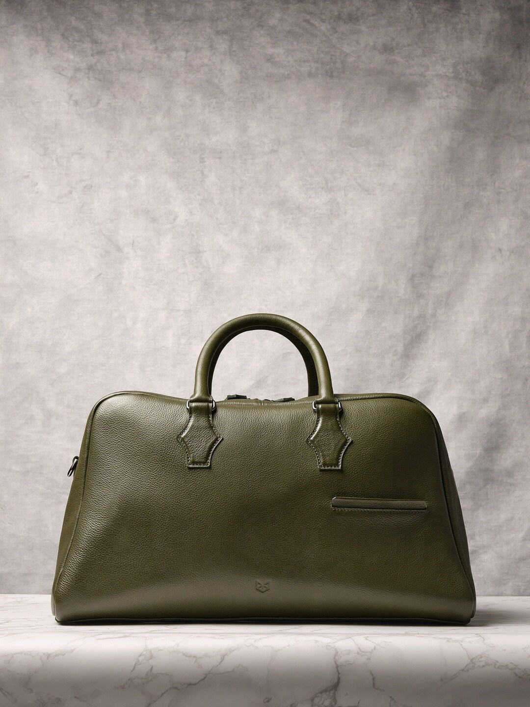 Green Mens Weekend Travel Bag, Duffle Bag Leather, Personalized ...