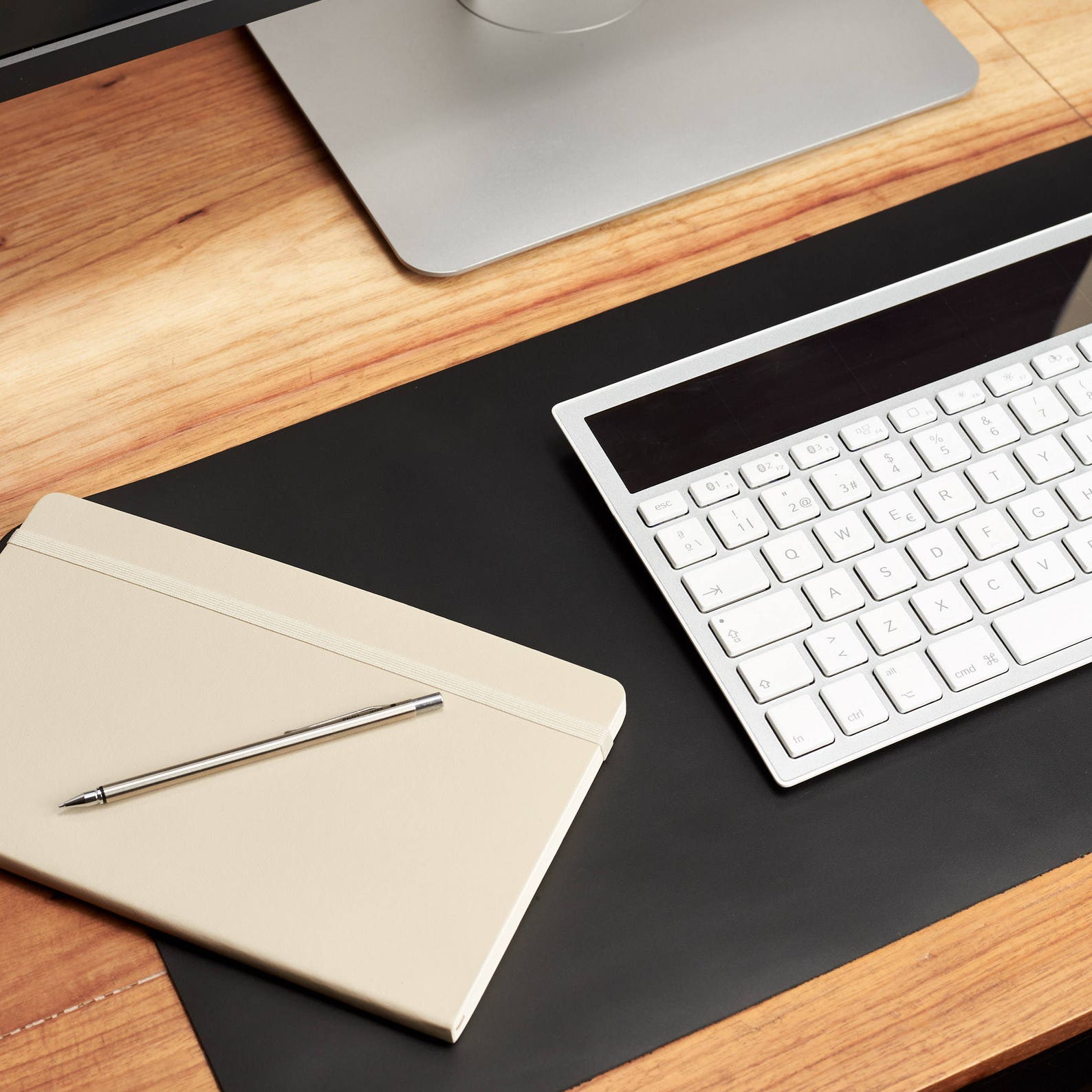 Black Leather Mouse Keyboard Pad Men Desk Mat Blotter | Etsy