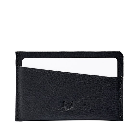 Black Leather Card Holder Men Business Credit Cards Case Slim Designer Minimalist Wallet Money Pouch Handmade Gifts Handcrafted for Men Etsy UK