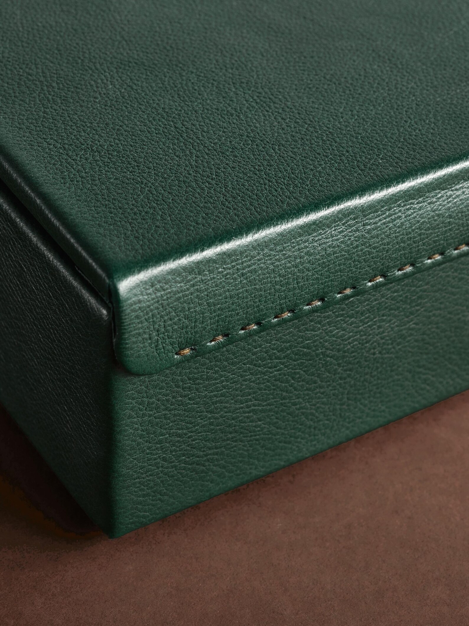 Green Watch Box Case, Handmade Case for Watches, Leather Watch Storage ...