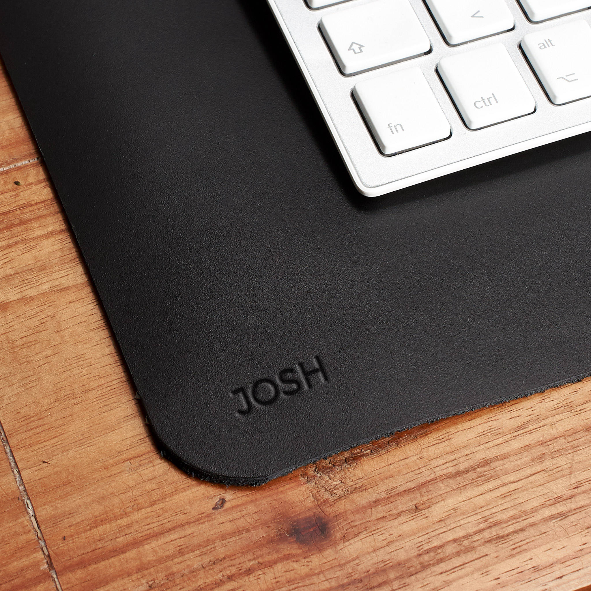Black Leather Mouse Keyboard Pad, Men Desk Mat Blotter, Handmade Laptop ...