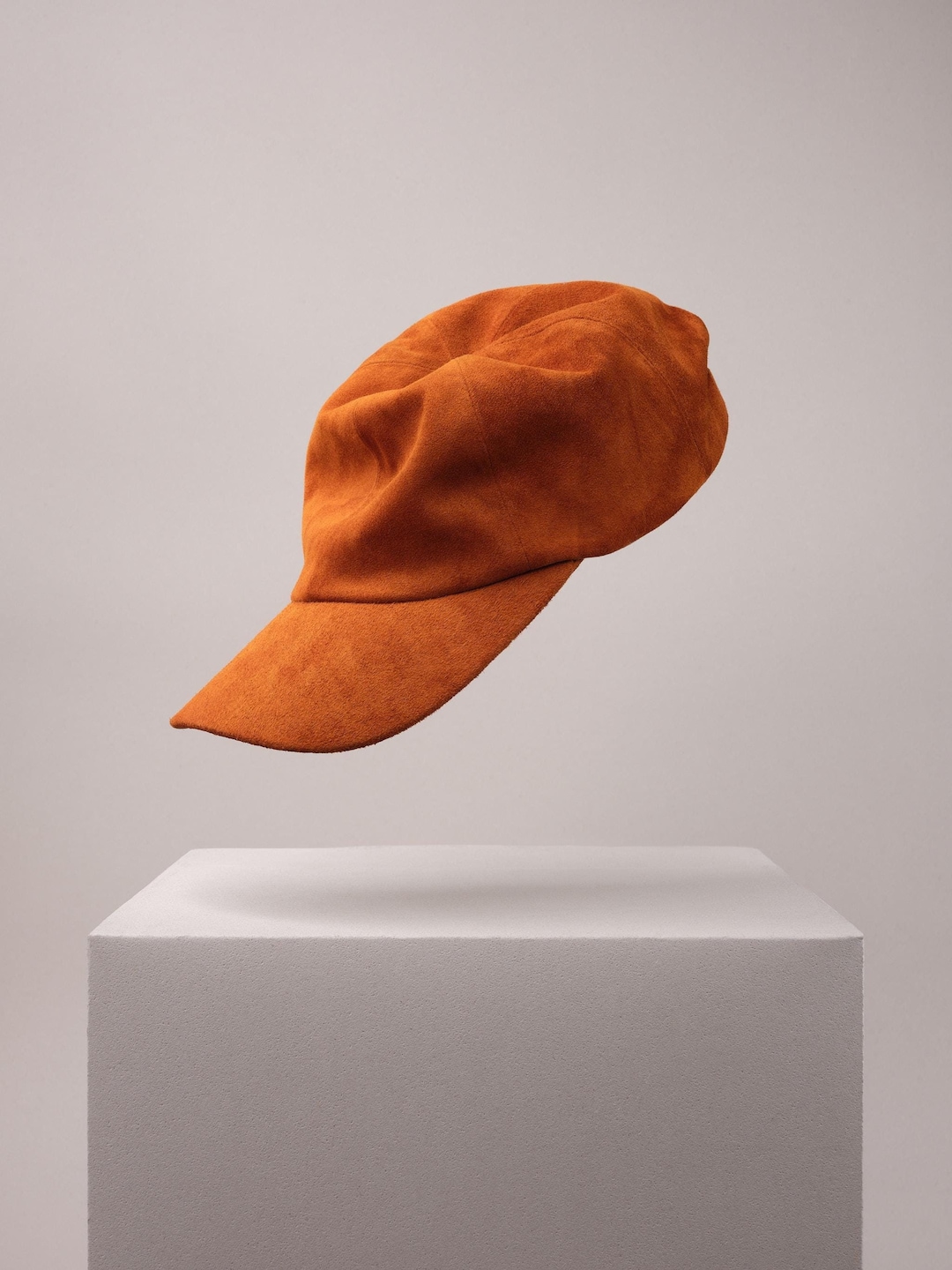 Calf Suede Baseball Cap, Tan Suede Hat With Ear Flaps, Leather Cap, Classic Adjustable, Vintage ...