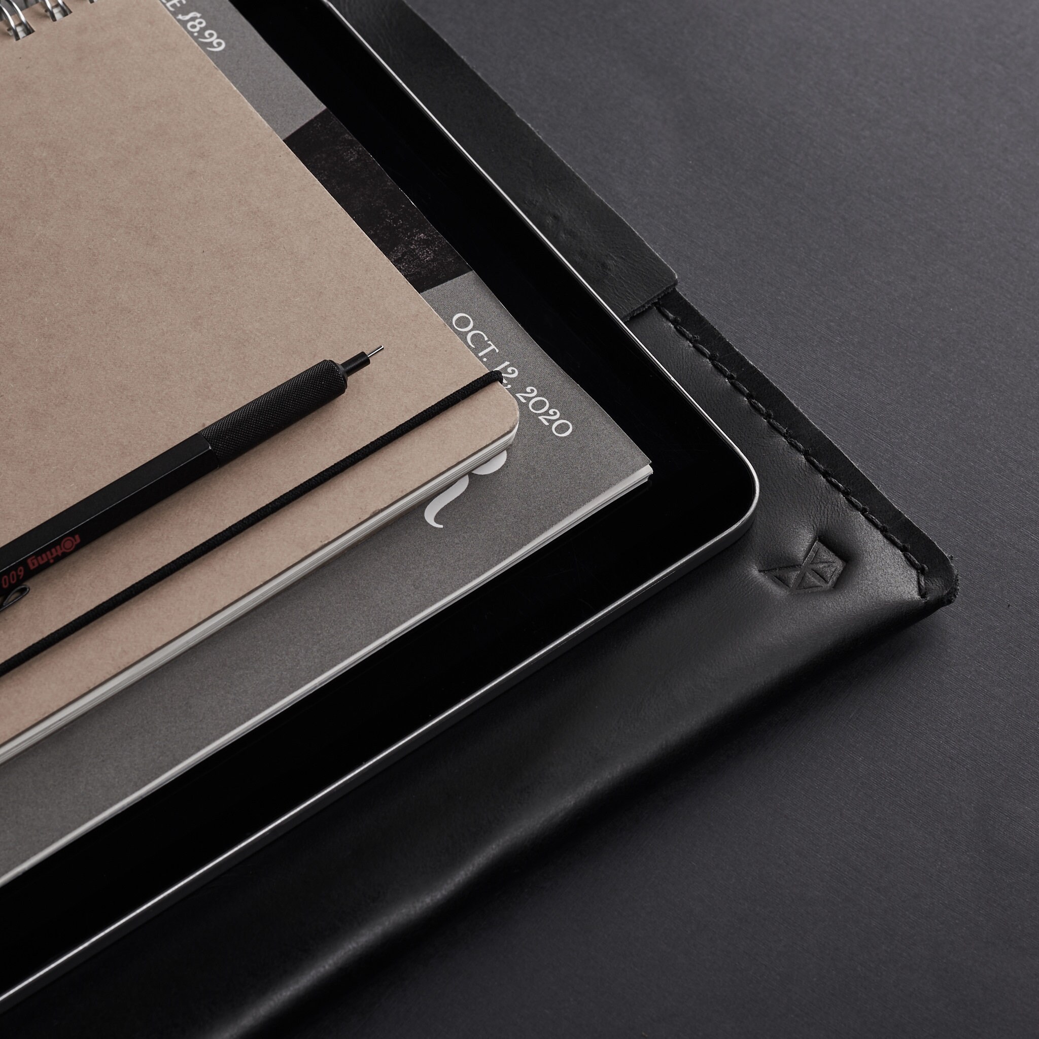 Black Leather iPad Case, iPad Mini, iPad Air, iPad Pro 11-in, iPad Pro ...