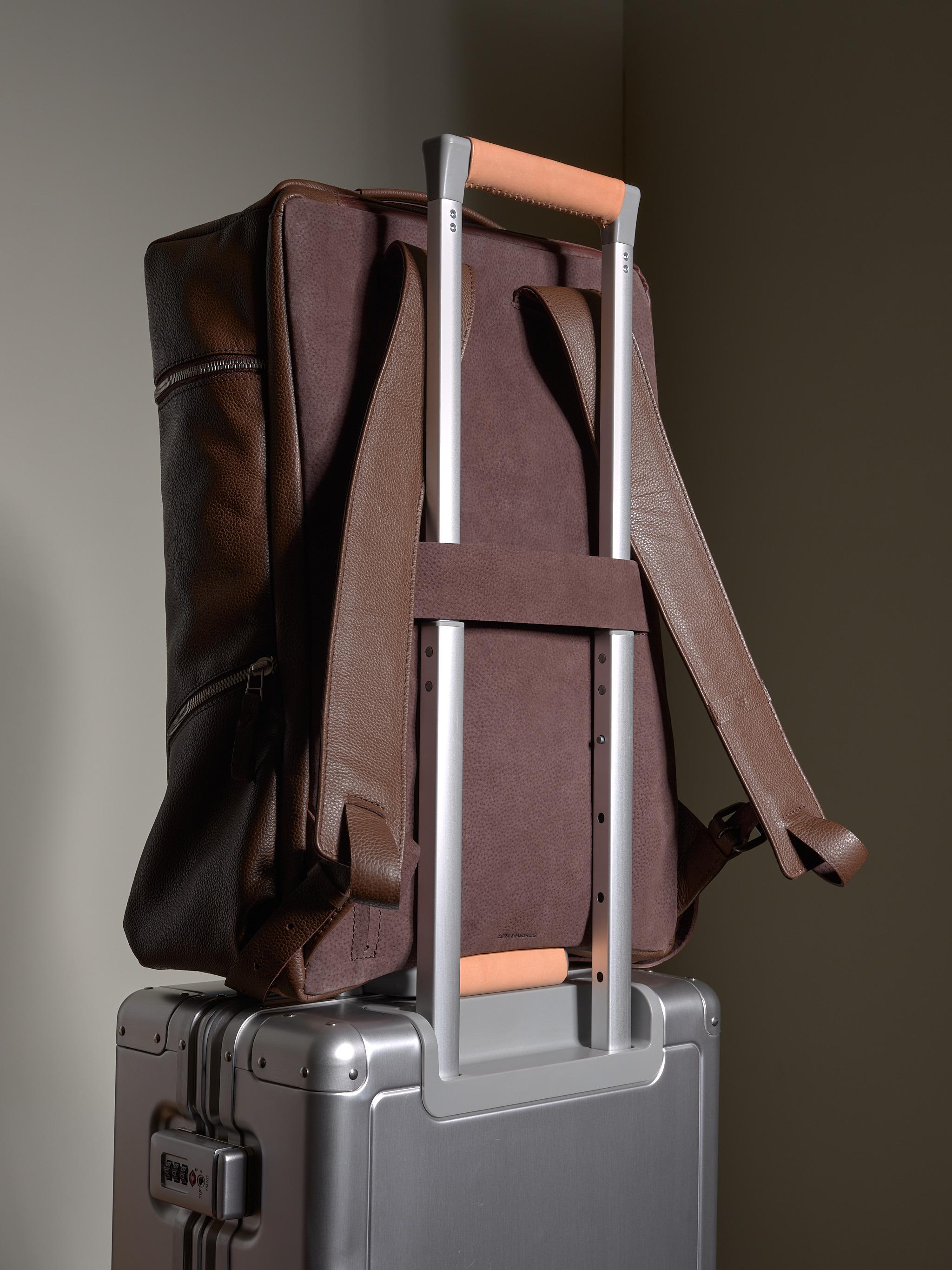 Brown Leather Laptop Backpack, Travel Rucksack, MacBook 17 Backpack ...