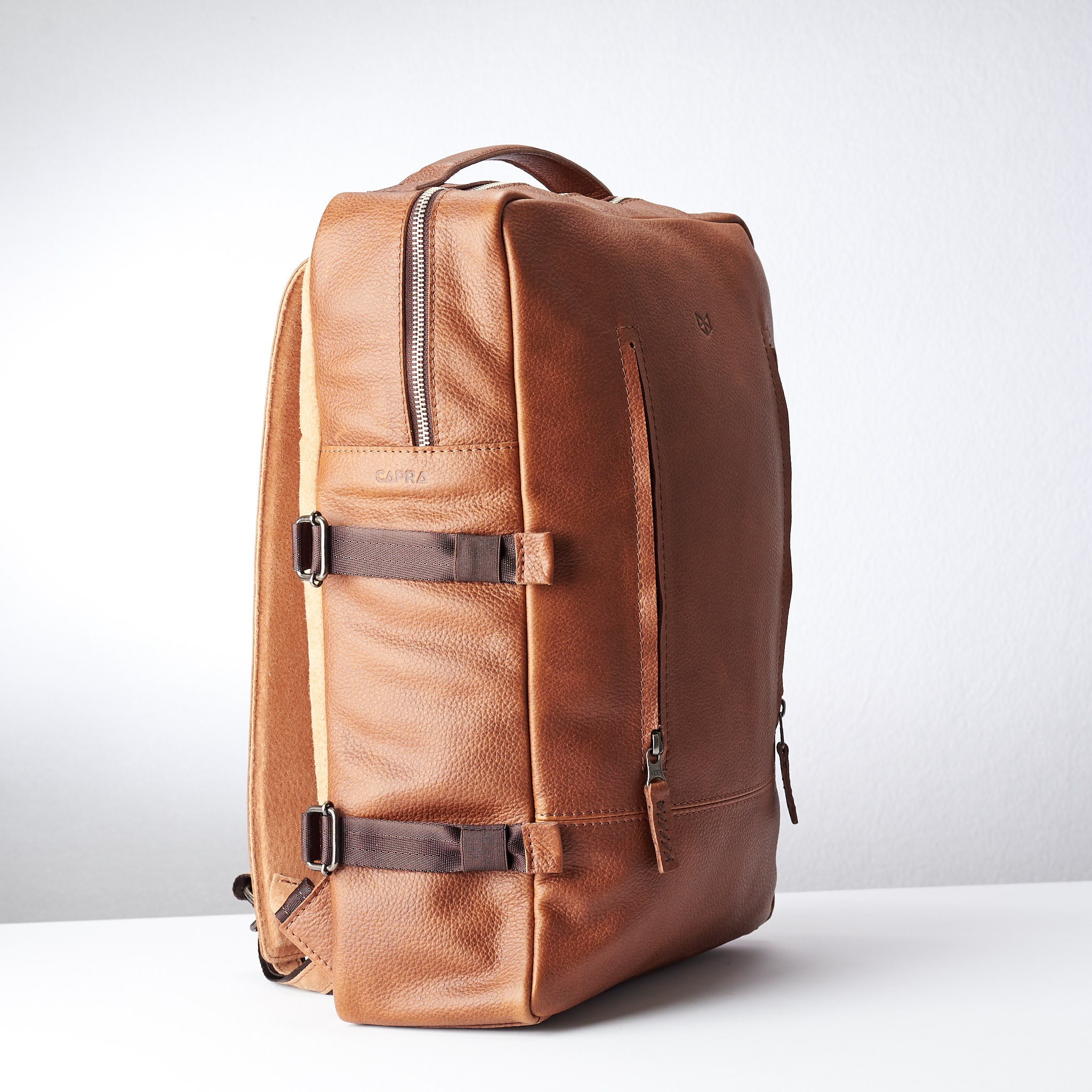 Tan Leather Laptop Backpack Men. Travel Rucksack, Handmade Bookbag ...