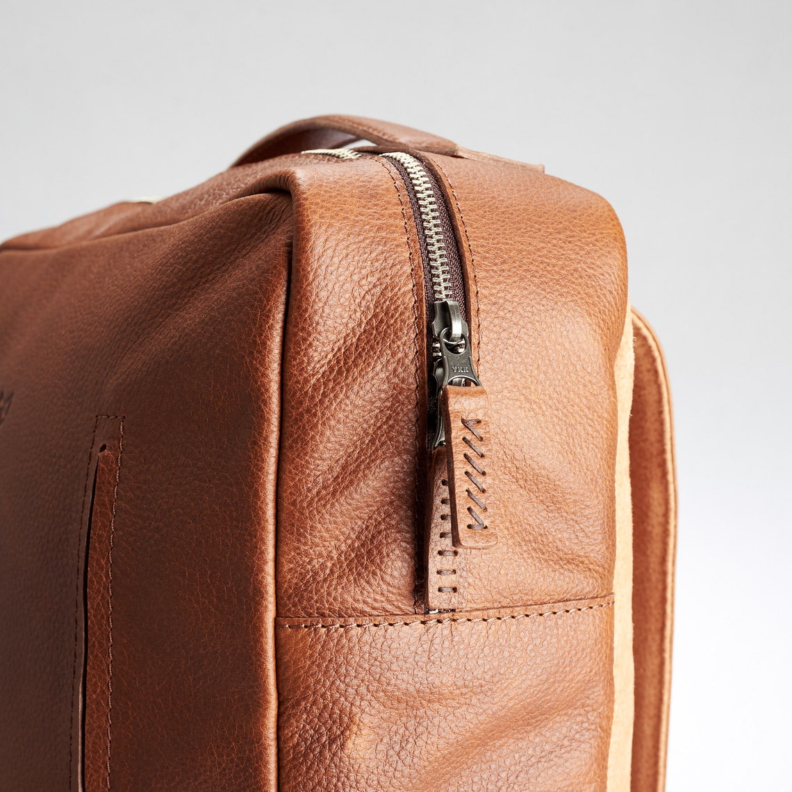 Tan Leather Laptop Backpack Men. Travel Rucksack Handmade - Etsy