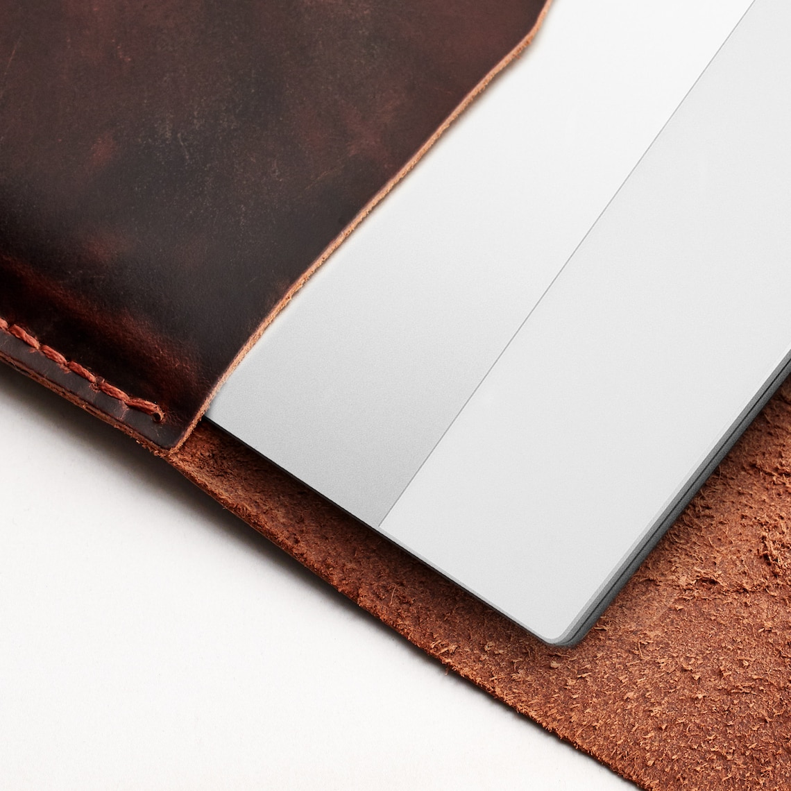 Distressed Cognac Leather Pixelbook Go Case, Chromebook Sleeve, Custom ...
